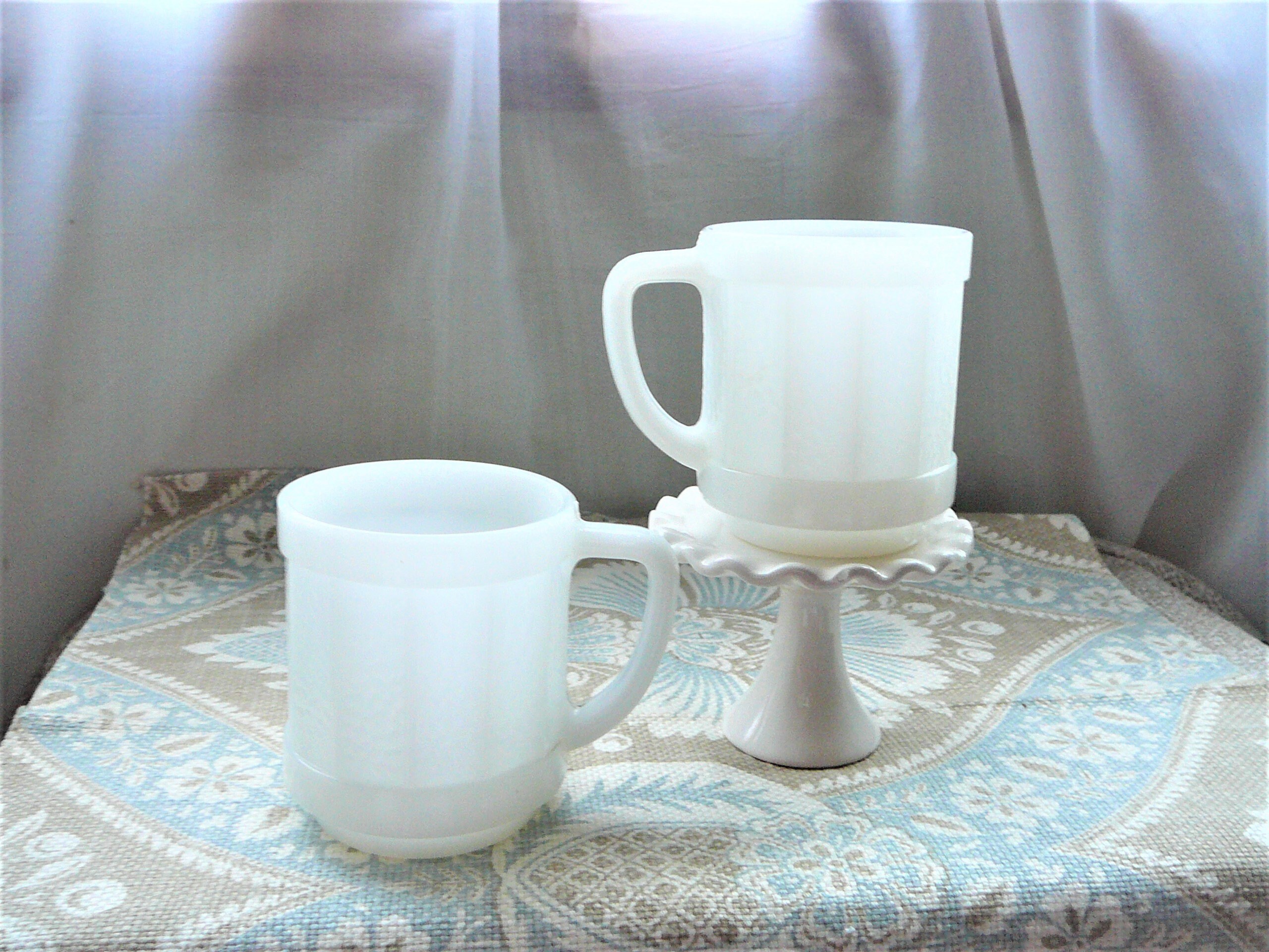 Vintage Milk Glass Stacking Mugs by Federal Glass USA Home & Living ...