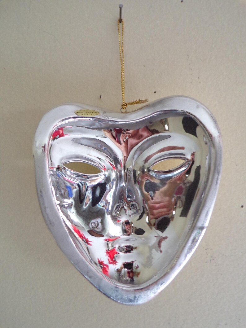 Ceramic Gold Drama Theater Face Mask Ornament Handcrafted by Silvestri ...