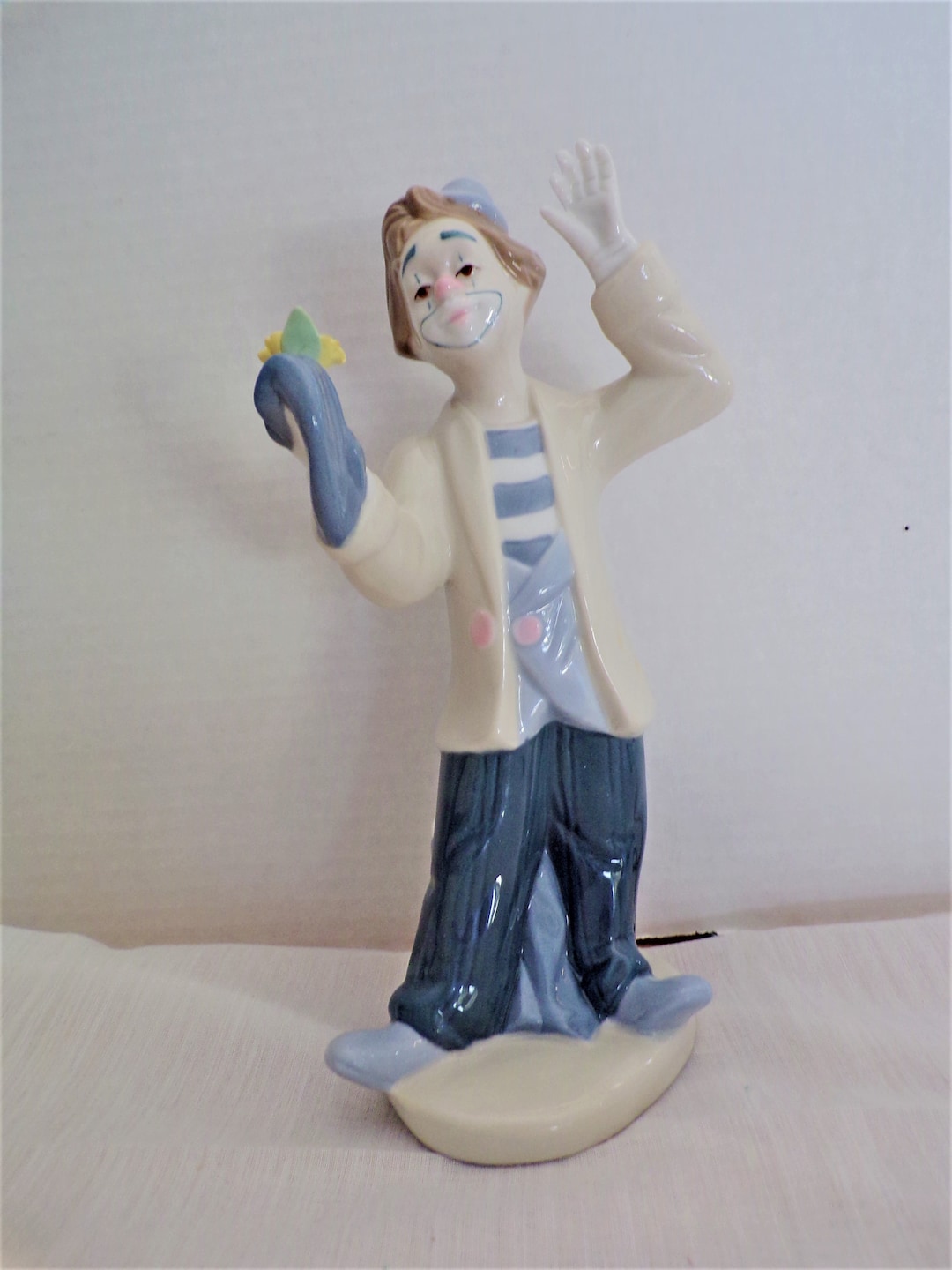 Vintage Circus Mime Clown Porcelain Figurine by Desako, Paul Sebastian ...