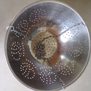 Colander Flower Planter, Stainless Steel Strainer 12 Round X 5 Tall ...