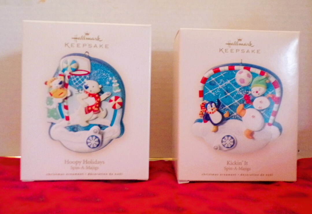 Animated Christmas Ornament Hoopy Holidays and Kickin It Spin, Penguins ...