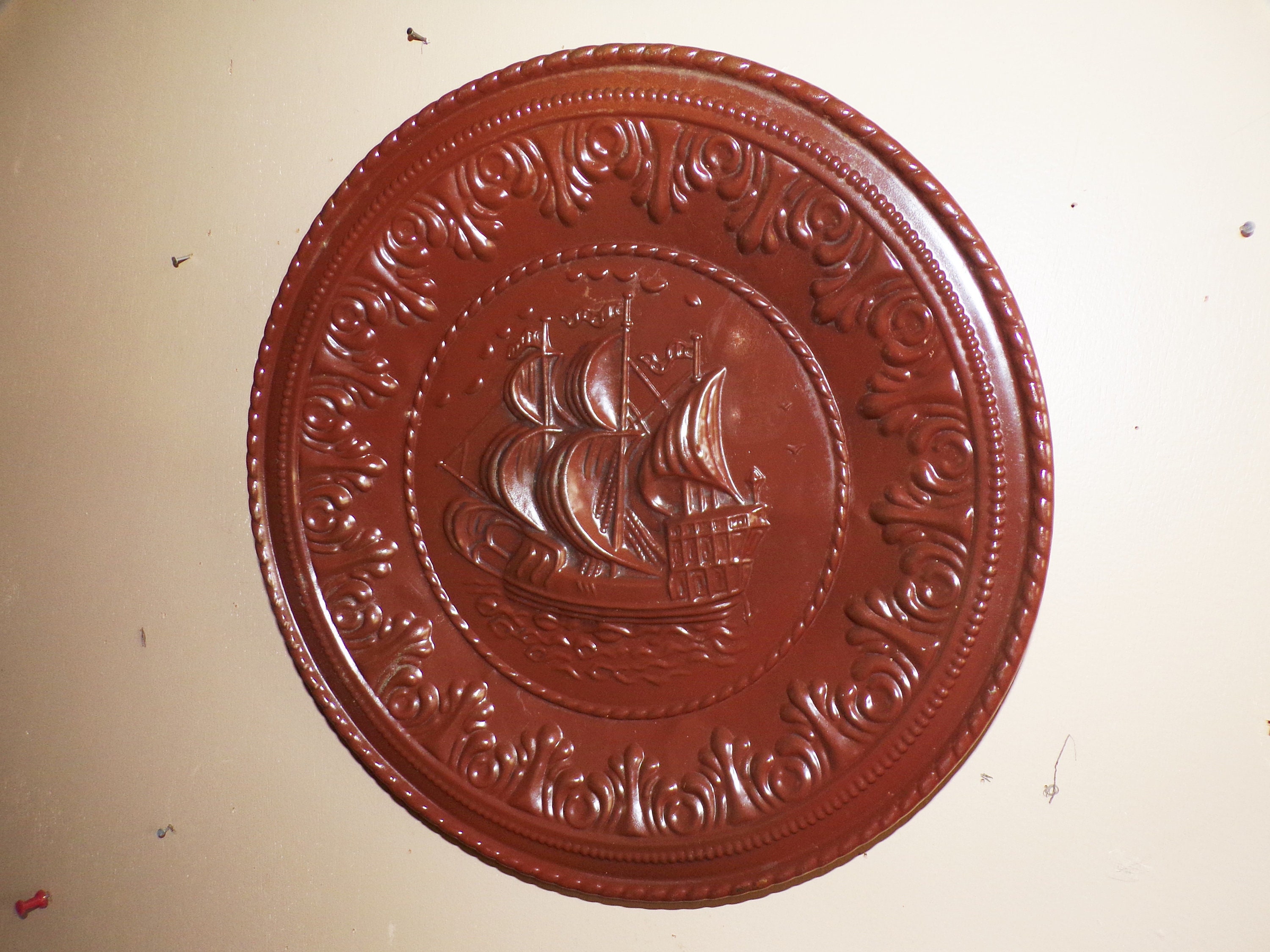 Metal Metal Clipper Ship Sail Boat Nautical Hanging Wall Plaque, 12 ...