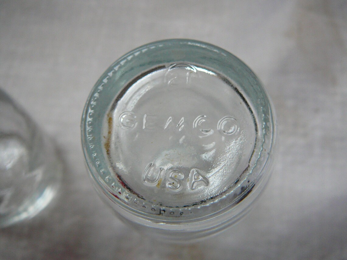 Gemco Glass Salt and Pepper Shaker Set With Stainless Steel | Etsy