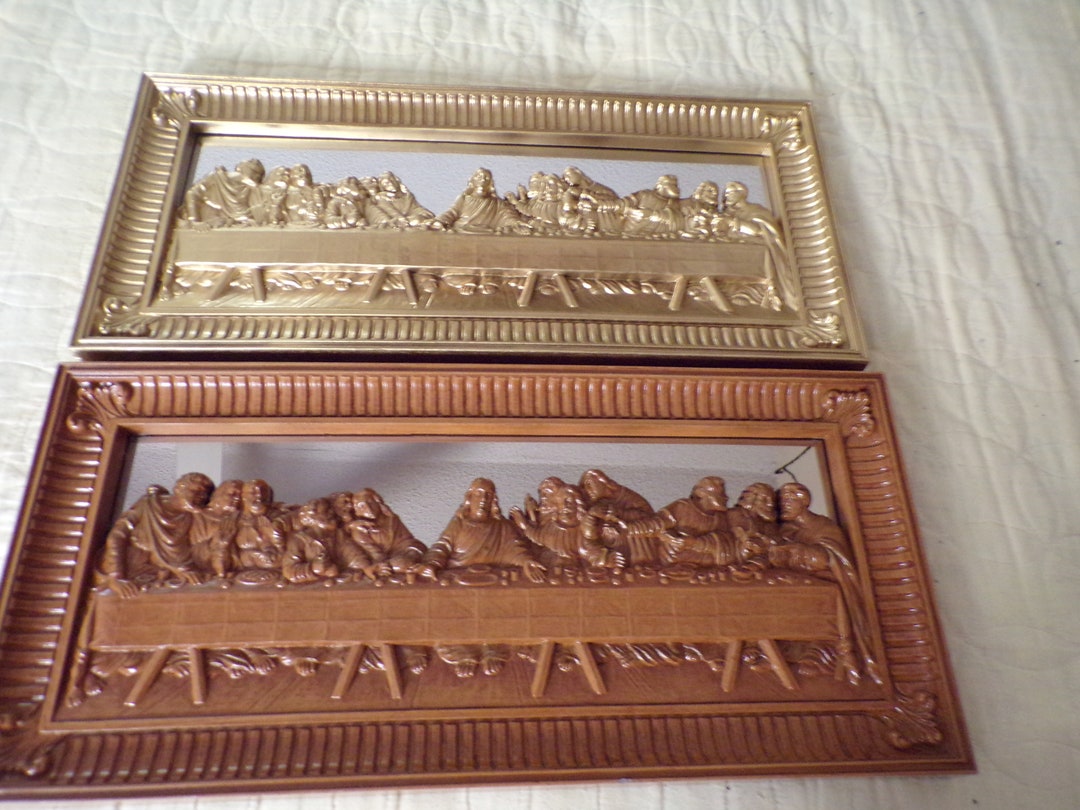 Vintage Last Supper Mirrored Religious Wall Plaque by Homco/home ...