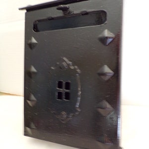 Antique MCKINNEY FORGED IRON Tudor Arts & Crafts Mailbox Complete With ...