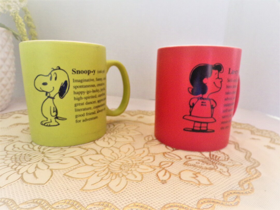 Snoopy and Lucy Peanuts Characters Hallmark Coffee Cup Mug, 10 Oz. - Etsy
