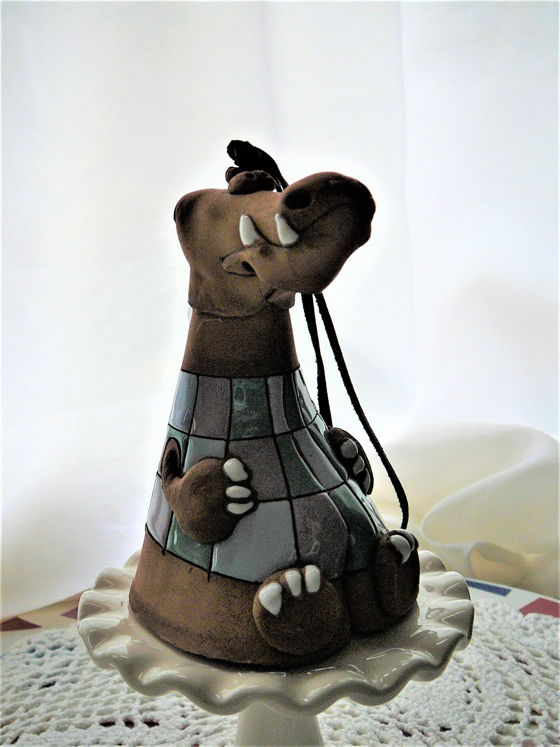 Vintage Folk Art Terracotta Hanging Crocodile Wind Chime - Etsy