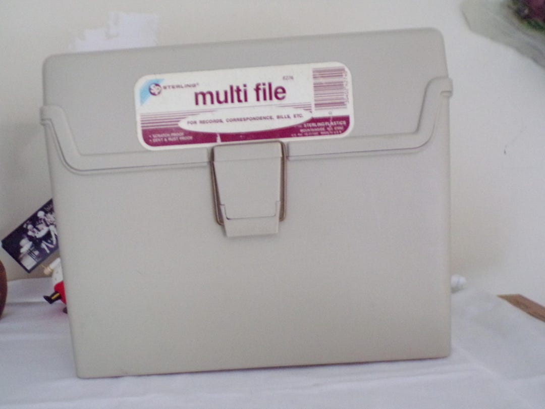 Vintage Letter File Document Box, Bills, Records, Beige Plastic by ...