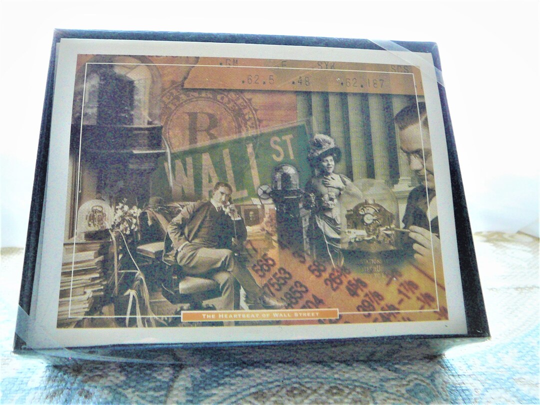 Vintage Wall Street Stock Ticker Greeting Cards 24 Blank Cards and ...