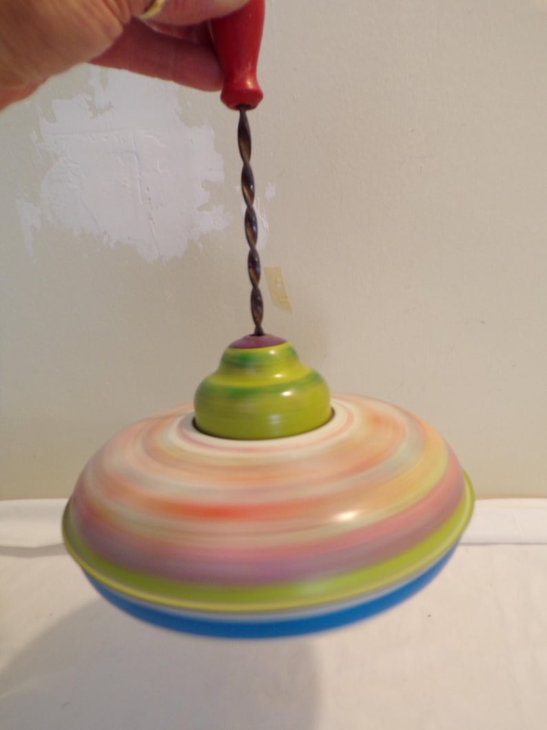 Vintage Metal Spinning Top “here We Go Round the Mulberry Bush", 1950s ...