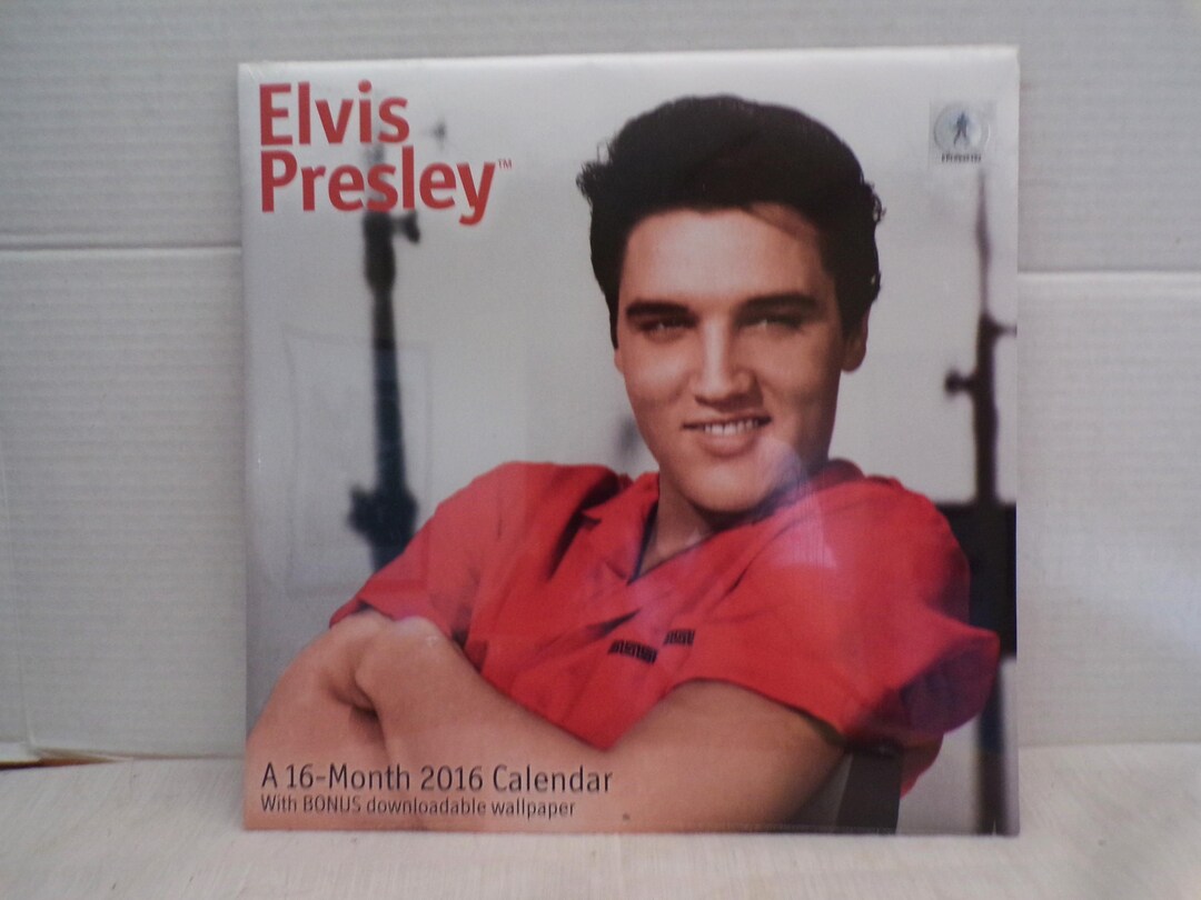 Elvis Presley 16-month 2016 Monthly Wall Calendar Sealed With 12 ...