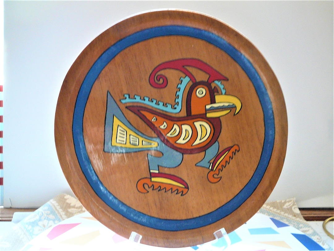 Vintage Goonie Bird Hand Painted Panama Wood Folk Art Cocle Goonie Bird ...