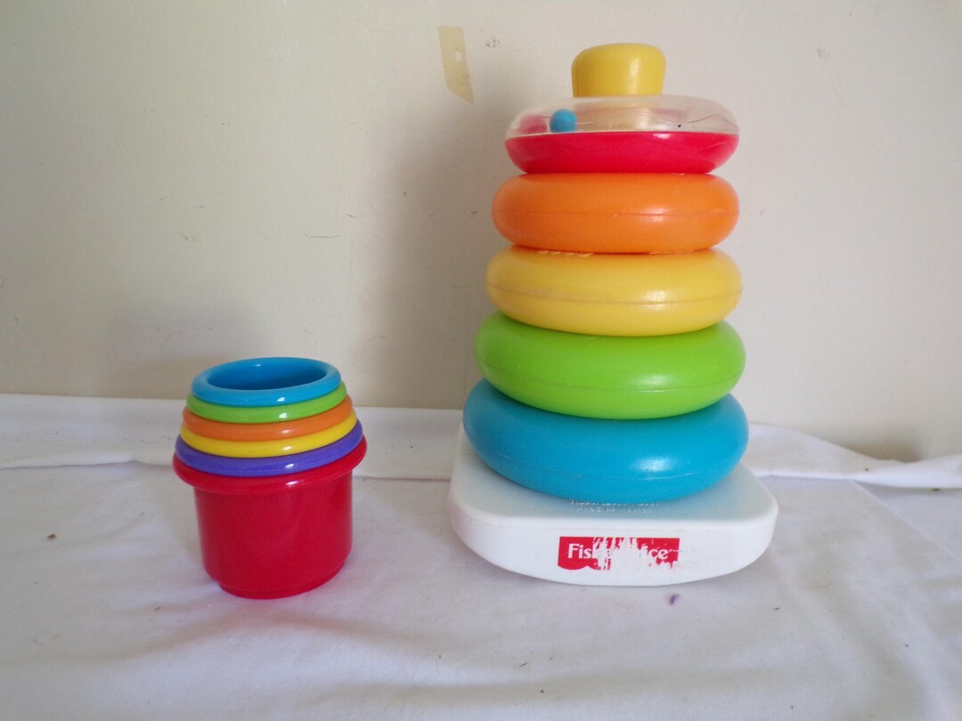 Fisher-price Brilliant Basics Rock-a-stack Toy Kids Toddler Baby, 6 ...