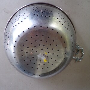 Colander Flower Planter, Stainless Steel Strainer 12 Round X 5 Tall ...