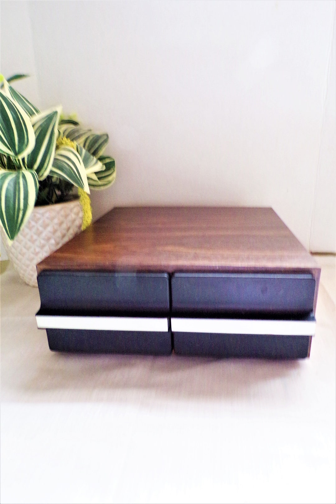 Vintage VHS Storage Box, 2 Drawers Holds 24 Movie Tapes, Storage Case ...