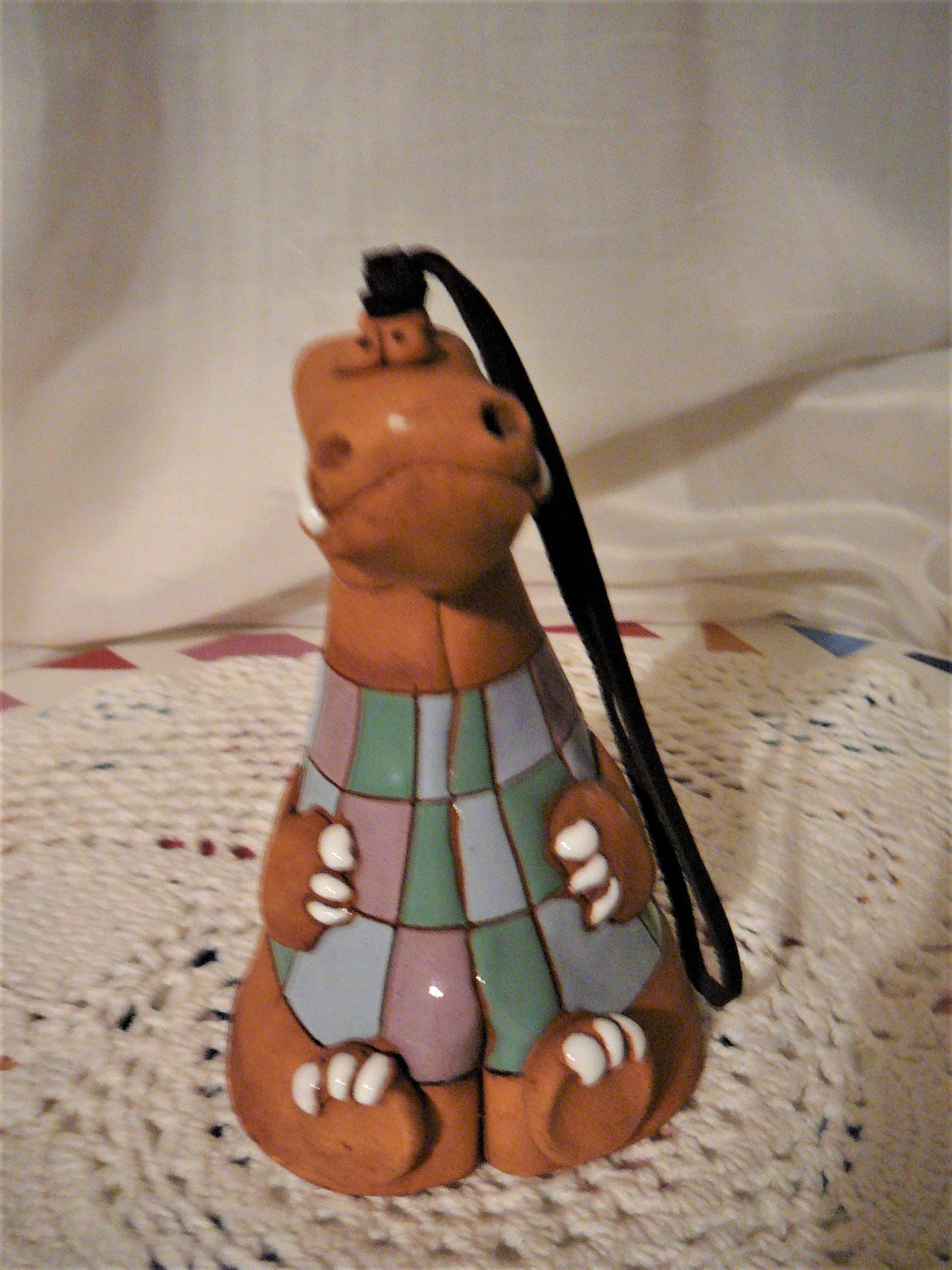 Vintage Folk Art Terracotta Hanging Crocodile Wind Chime - Etsy