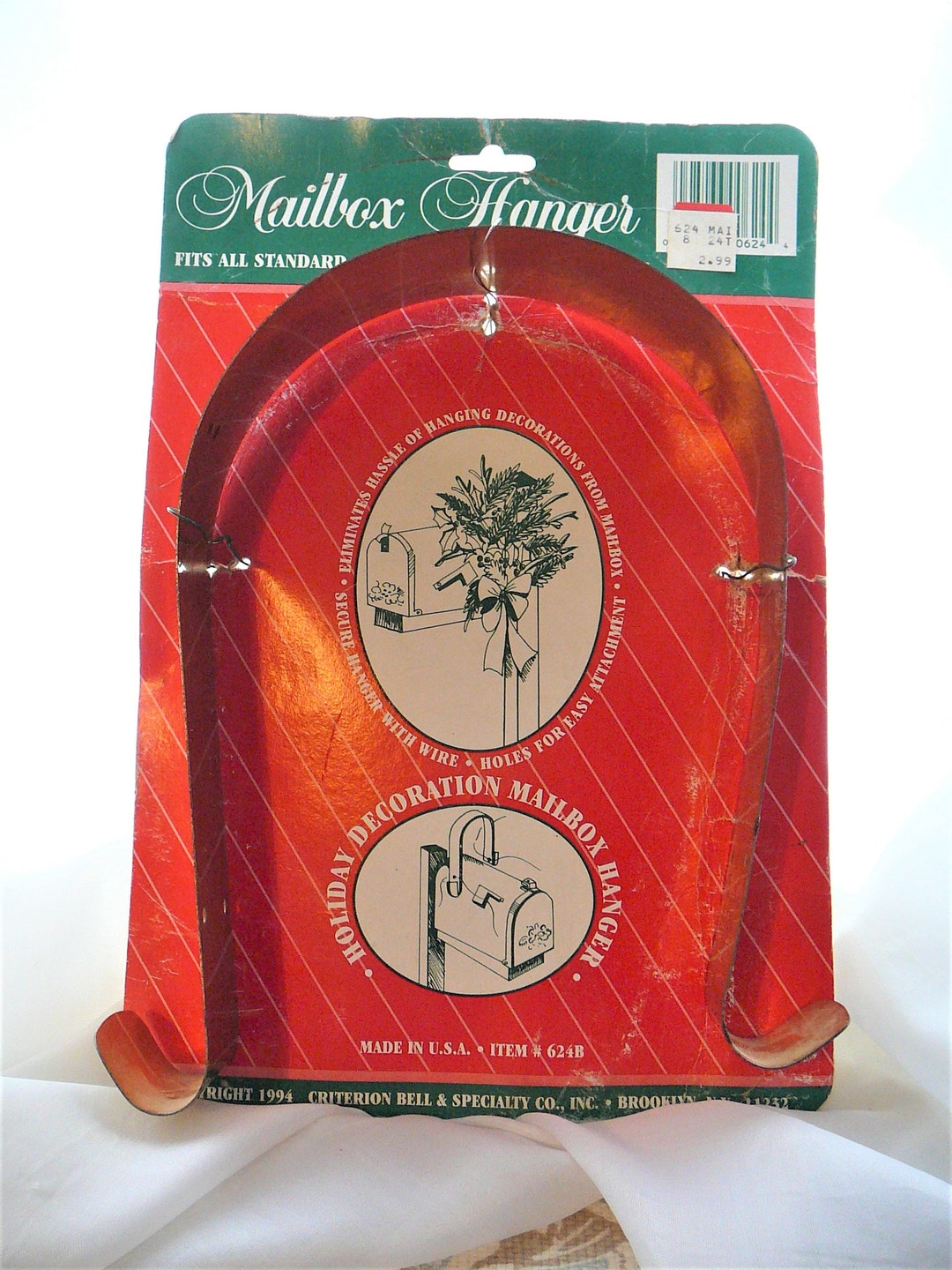 Vintage Holiday Mailbox Hanger All Metal, Christmas Decorations, Easter ...