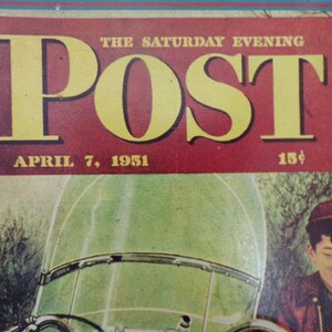 Vintage Saturday Evening Post Magnetic Sign, Crime in the U.S ...