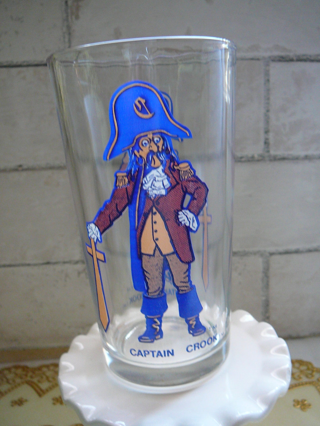 Vintage Mcdonald's Captain Crook Cartoon Scenes Pirate Drinking Glass ...