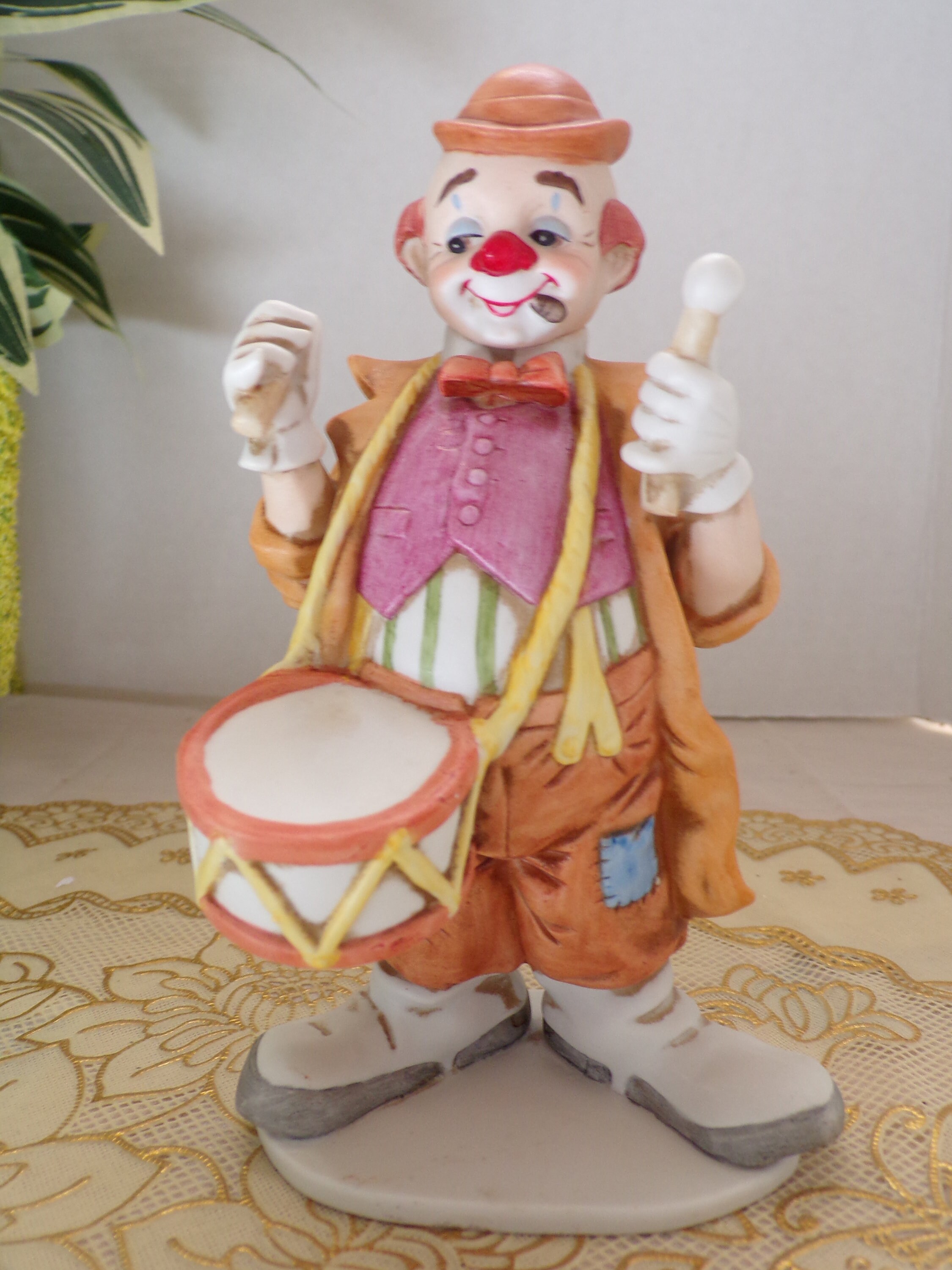 Vintage Lefton Clown Hobo Playing Marching Drum Hand Painted - Etsy