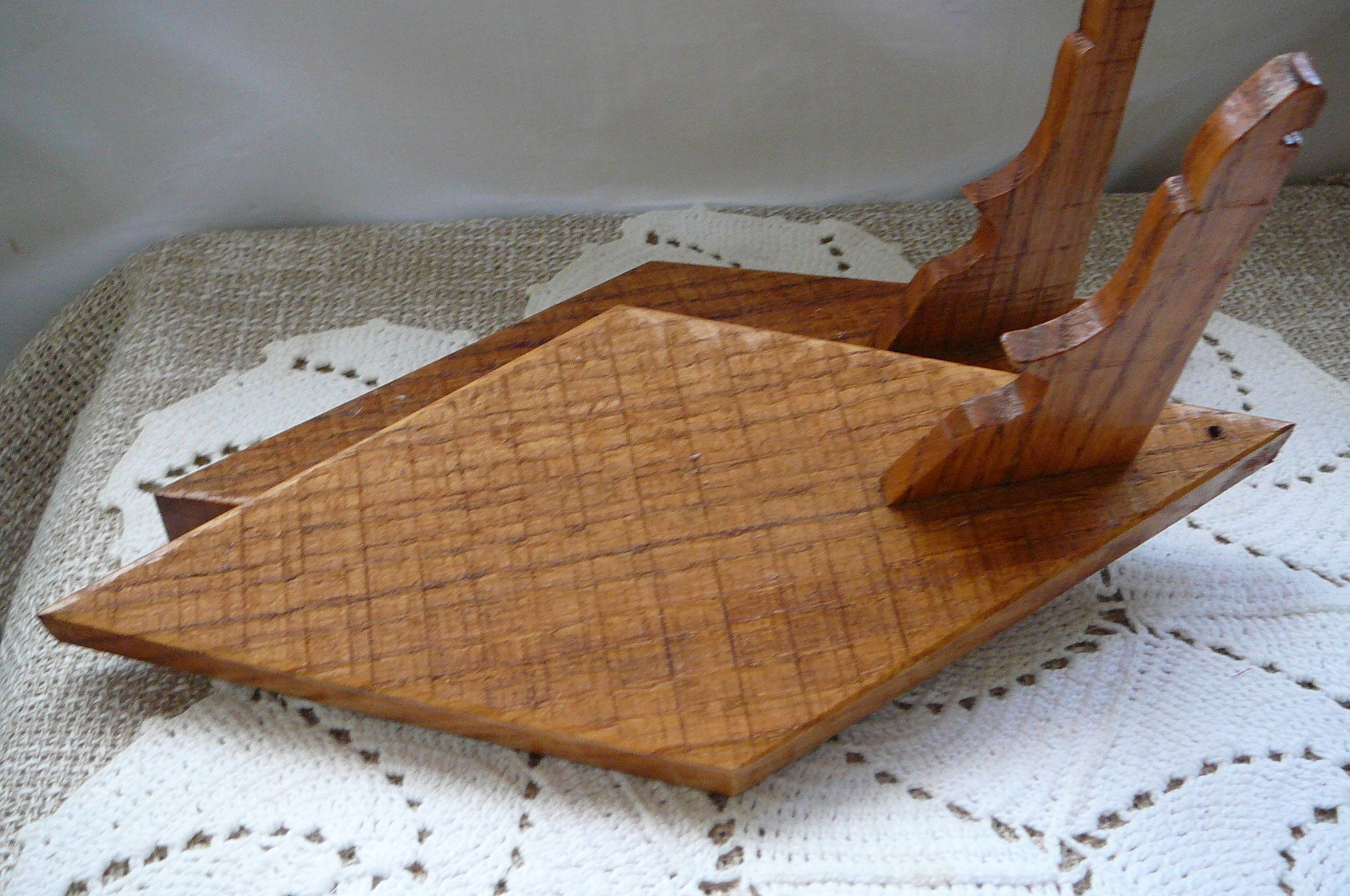 Vintage Homemade Wood Plaques With Plant Hanger | Etsy