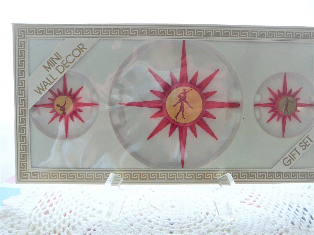 Vintage Ballet Dancers Classical Wall Art 3 Piece Set Plastic NIB Peel ...