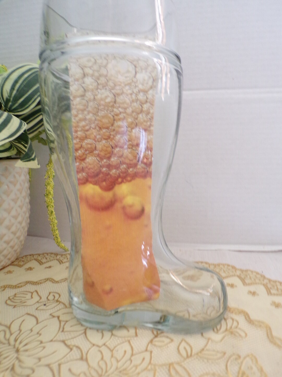 Beer Drinking Boot, 1L Glass Holds 34 Ounces of Beer, Beerfest Humorous ...