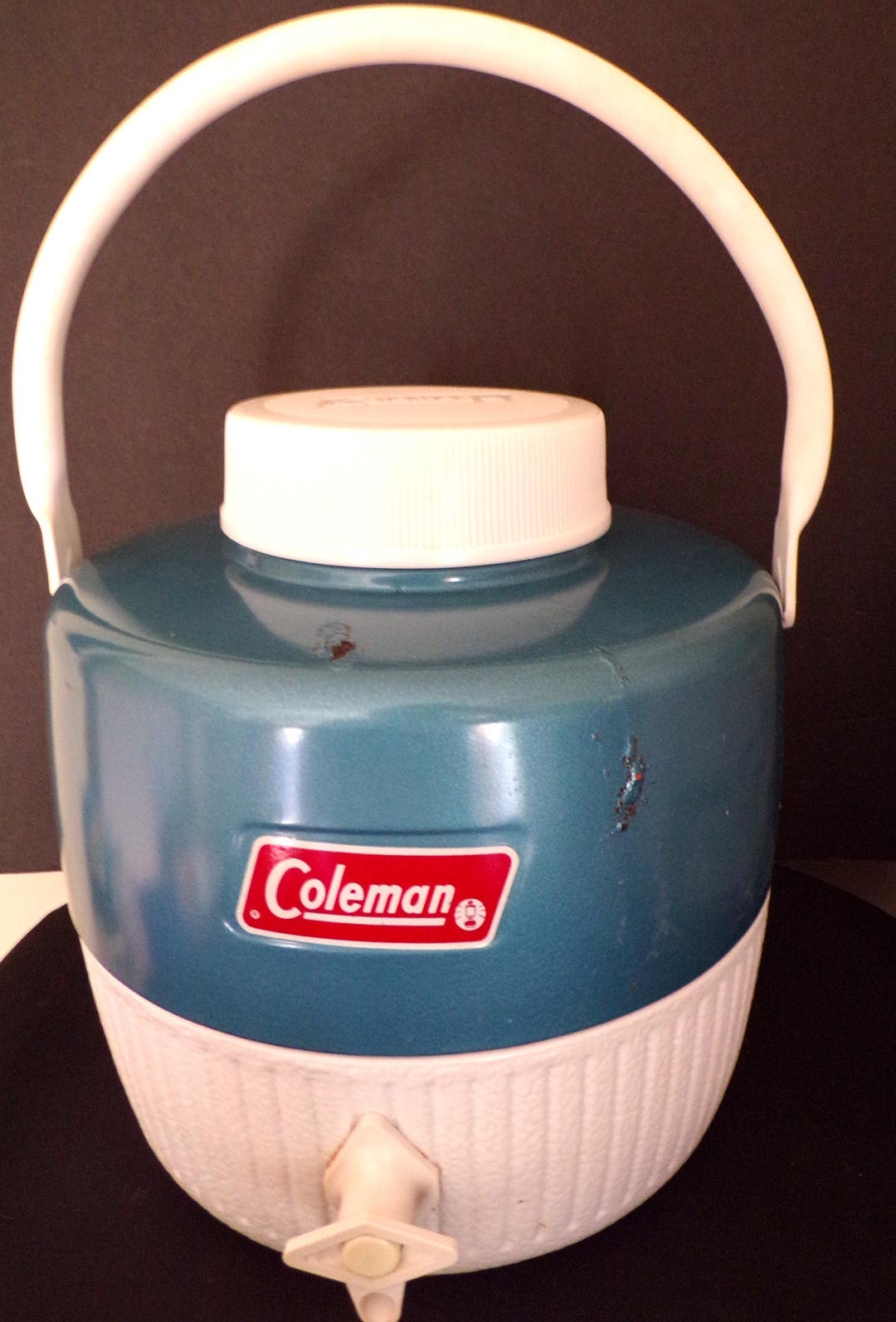 Vintage Coleman 2 Gallon Blue Thermos Water Cooler Jug, Beach, Camping ...