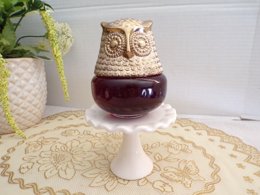 Vintage 1974 Avon Owl Fancy Raining Violets Cologne Gelee 4 Oz Gel ...
