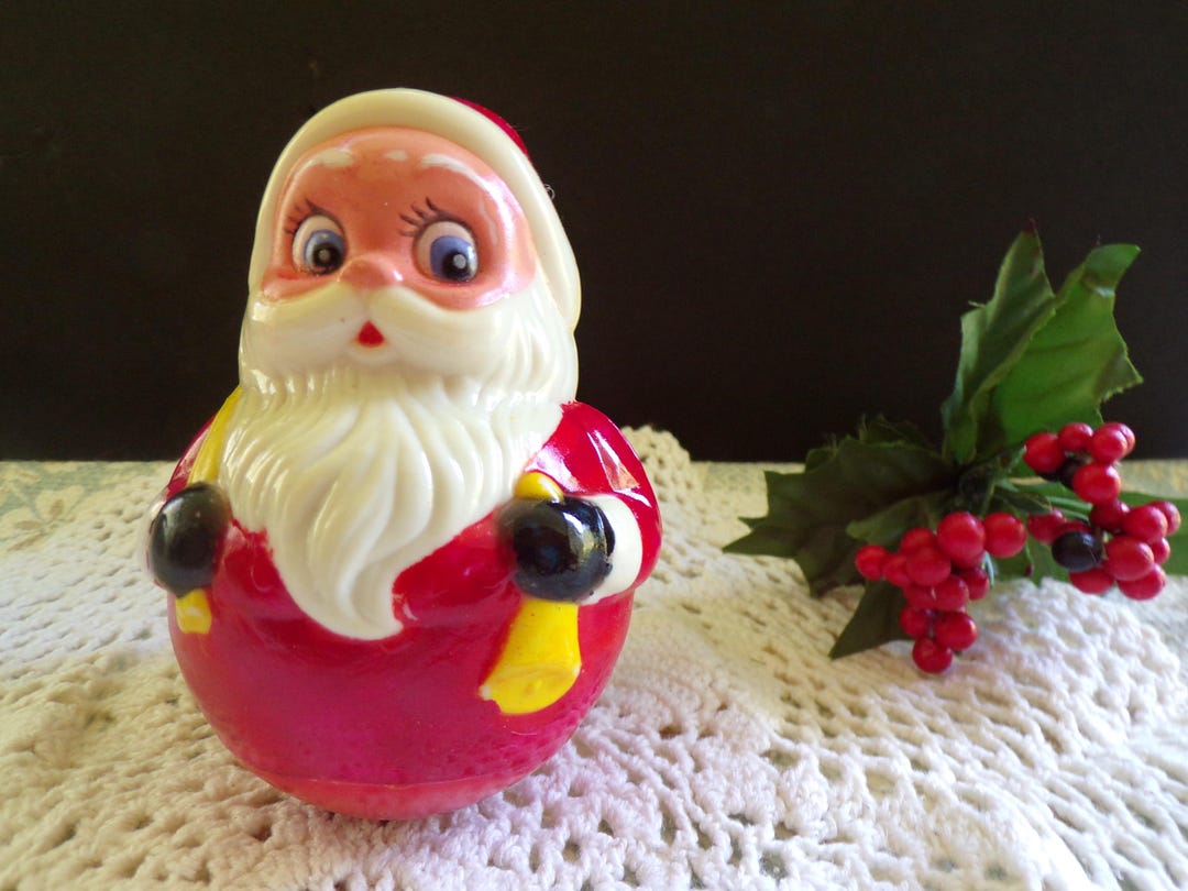 Vintage Christmas Santa Weeble Wobble, Musical Roly Poly Sani Babe ...