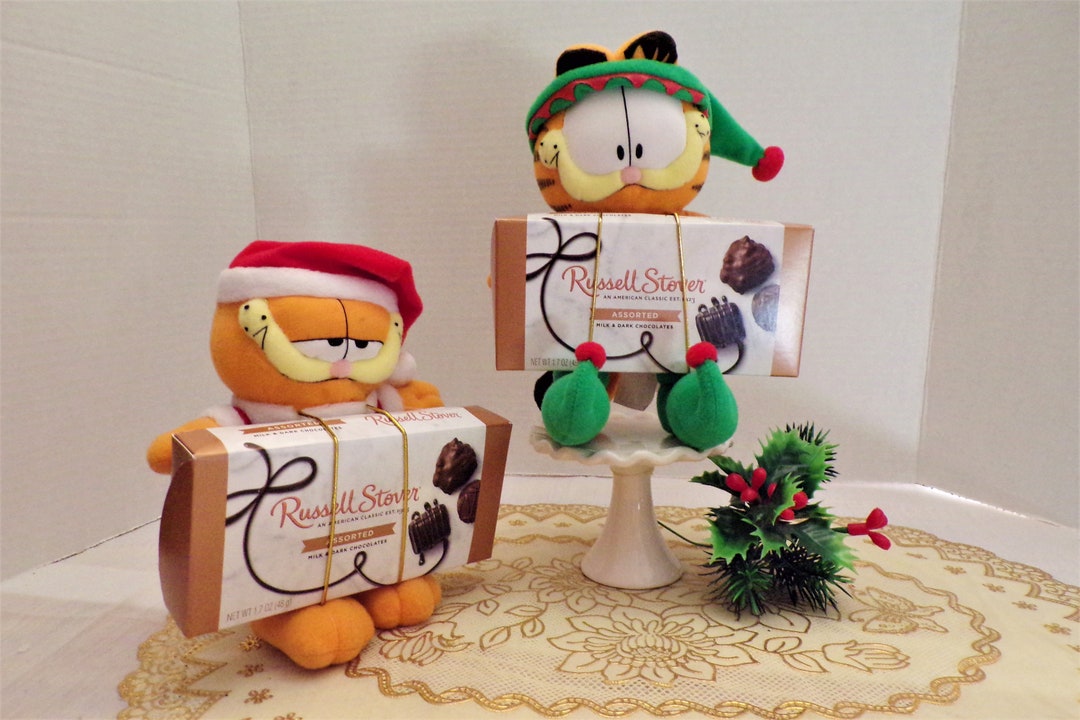 Vintage Garfield Cat Christmas Plush Doll 7 Inch With 1.7 Oz Russell ...