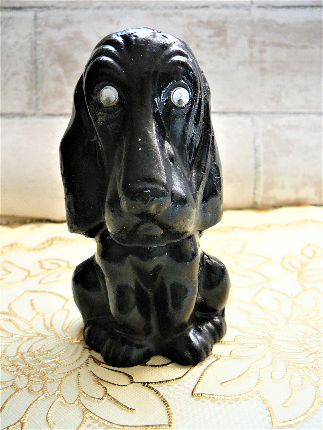 Vintage Googly Eyes Critters Carved From Coal Squirrel, Hound Dog, Owl ...