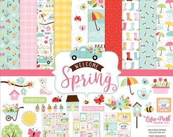 Echo Park Welcome Spring 6 X 6 Paper Pad, Spring, Welcome Spring, Mixed ...