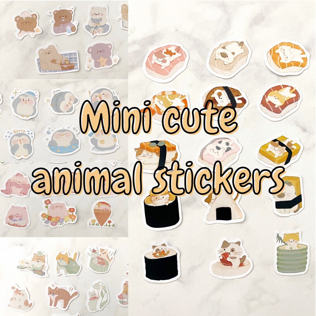 Mini Animal Stickers Journaling Scrapbooking Planner - Etsy UK