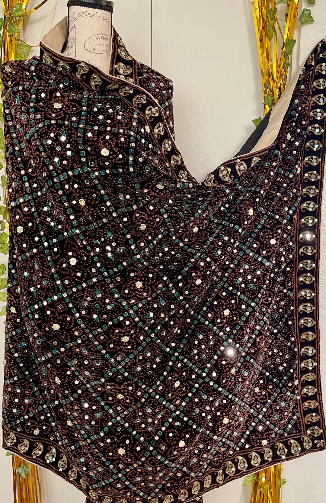 Velvet Shawl, Pakistani Velvet Shawl, Scarf, Wrap , Pakistani Shawl - Etsy