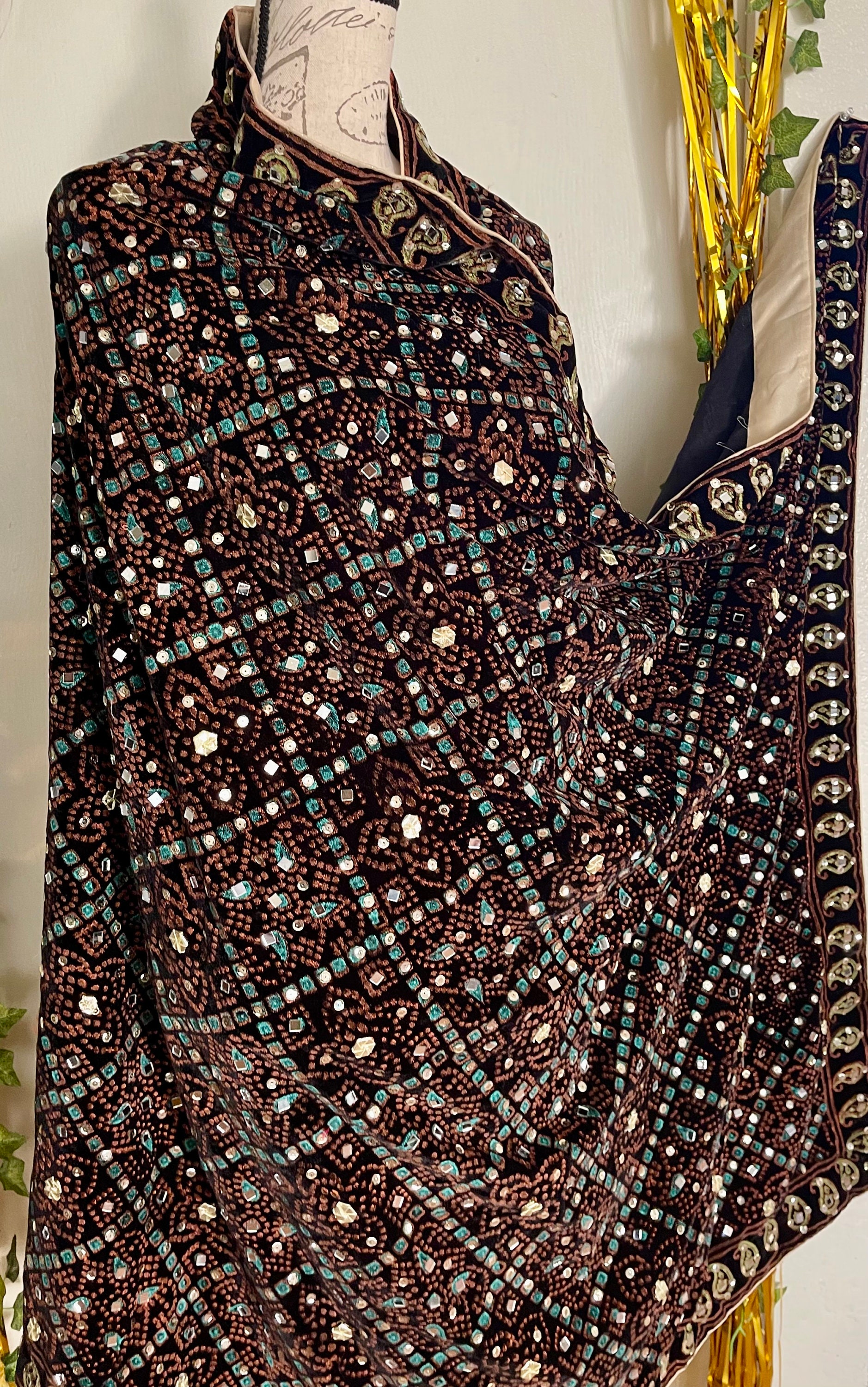 Velvet Shawl, Pakistani Velvet Shawl, Scarf, Wrap , Pakistani Shawl - Etsy