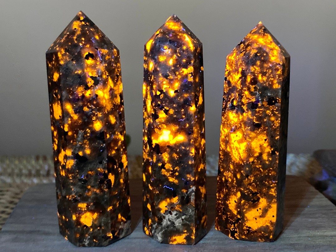 7cm+ Natural Flame's Stone Obelisk，crystal Tower，yooperlite Point ...