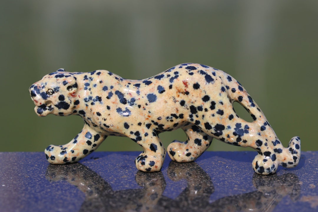 3.4" Natural Balmatin Carved Leopard, Quartz Crystal Leopard,crystal ...