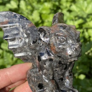 3.4'' Natural Hand Carved Yooperlite Gargoyle，crystal Skull，gargoyle ...