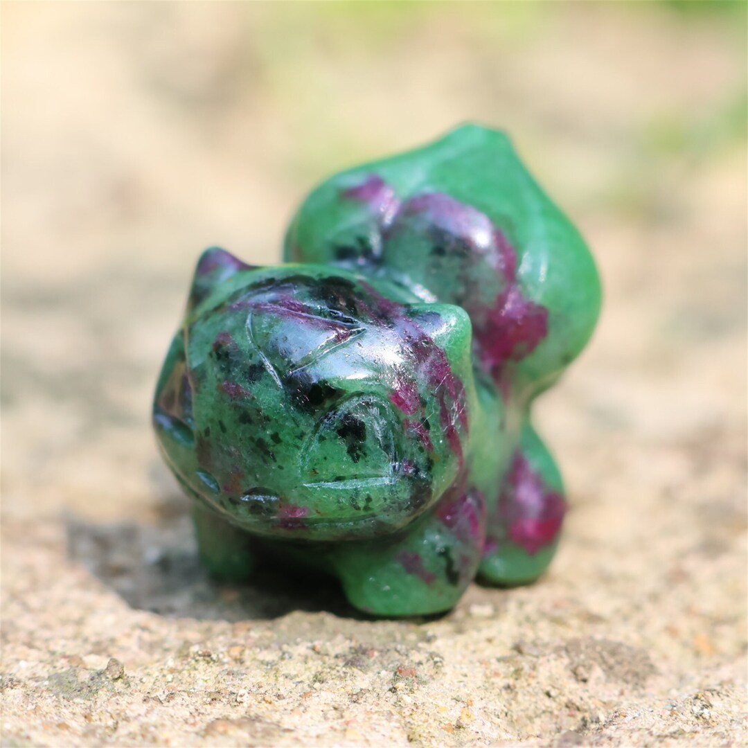 1.3" Natural Zoisite Carved Bulbasaur,zoisite Frog,crystal Bulbasaur ...