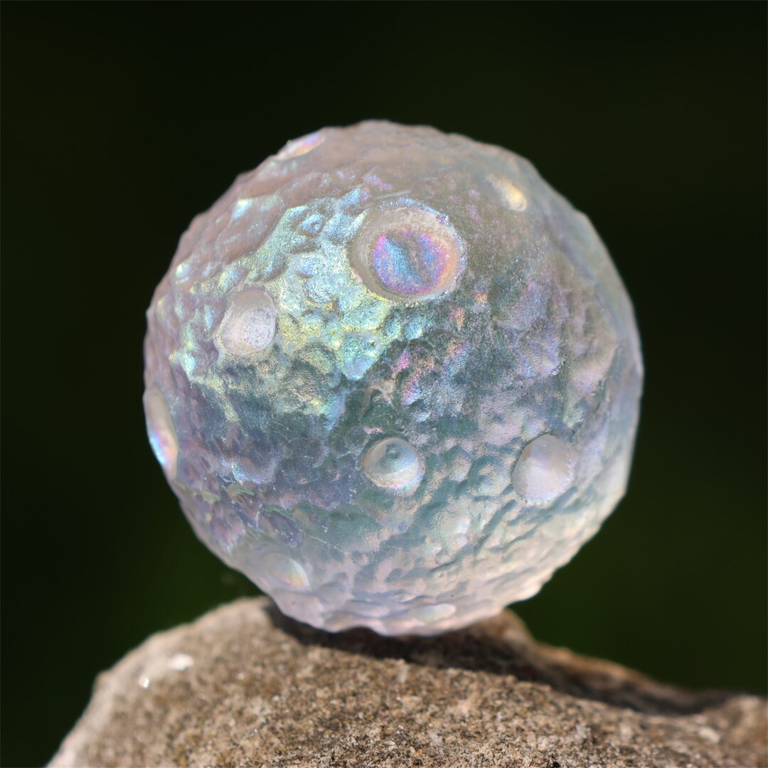 1.6inches Titanium Rainbow Melting Stone Moon，crystal Rainbow Aureole ...