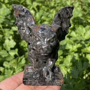 3.4'' Natural Hand Carved Yooperlite Gargoyle，crystal Skull，gargoyle ...