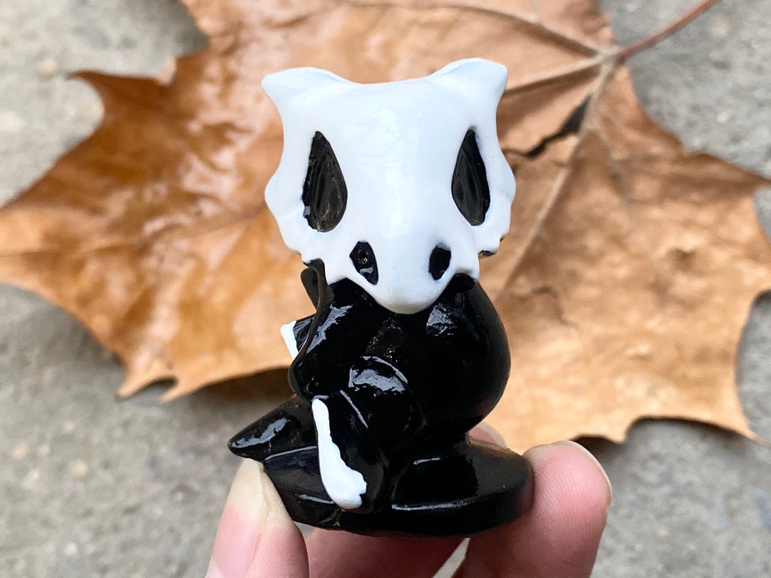 2" Natural Hand Carved Obsidian Cubone,crystal Carved，obsidian Dinosaur ...