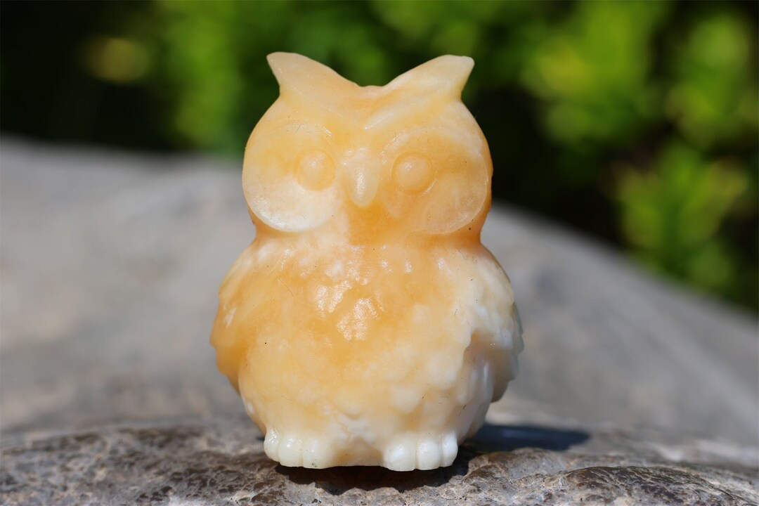 2'' Natural Geode Stone Carved Owl，quartz Crystal Owl，geode Stone Owl ...