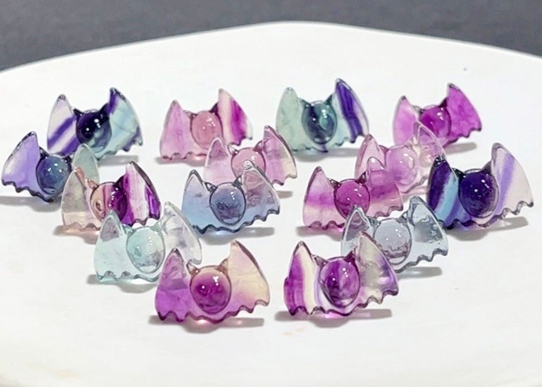 Mini Natural Rainbow Fluorite Carved ，fluorite Carved Bat,crystal Bat ...