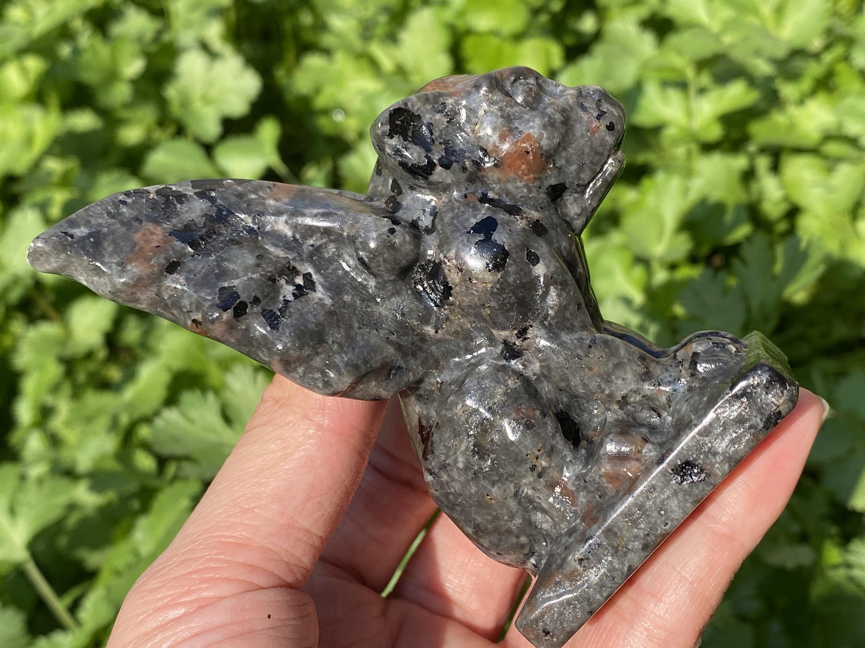 3.4'' Natural Hand Carved Yooperlite Gargoyle，crystal Skull，gargoyle ...