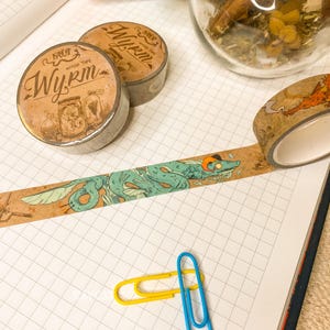 Dragon Wyrm Serpent Fantasy Medieval Washi Tape - Etsy