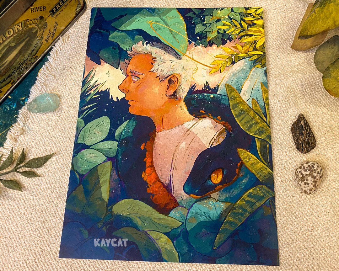 Aziraphale in Eden Good Omens Print - Etsy