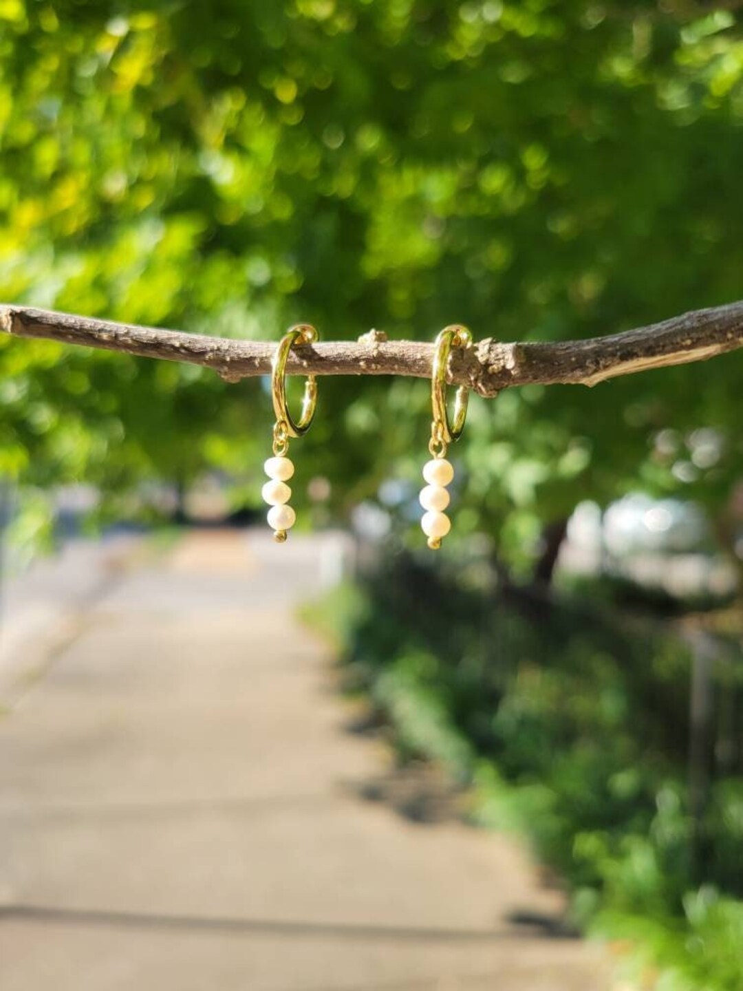 Freshwater Pearl Strand Clip on Earrings/pearl Drop Bridal Wedding Clip ...