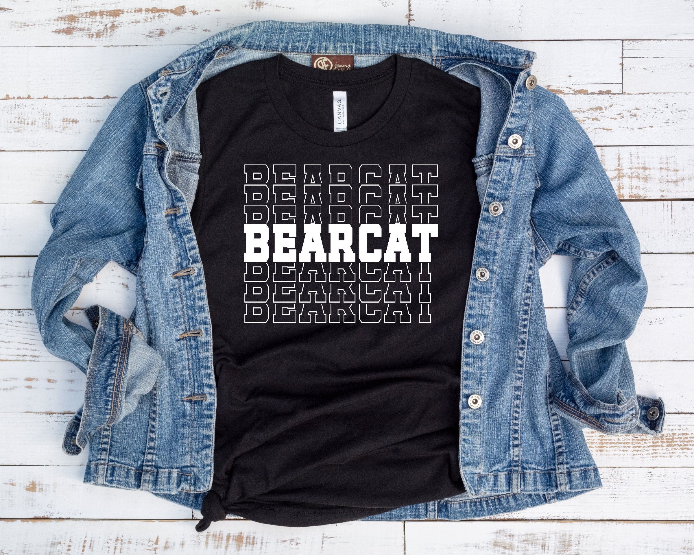 Bearcat Shirt, Mirror Font, Retro Shirt, Bears T-shirt, Bears ...